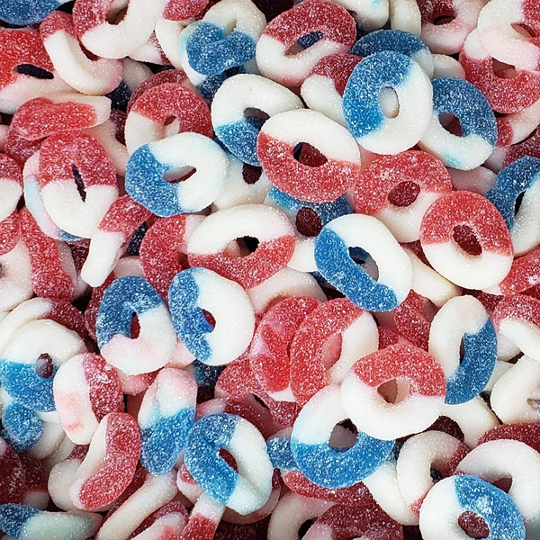 Red, White, and Blue Gummy Rings - NY Spice Shop