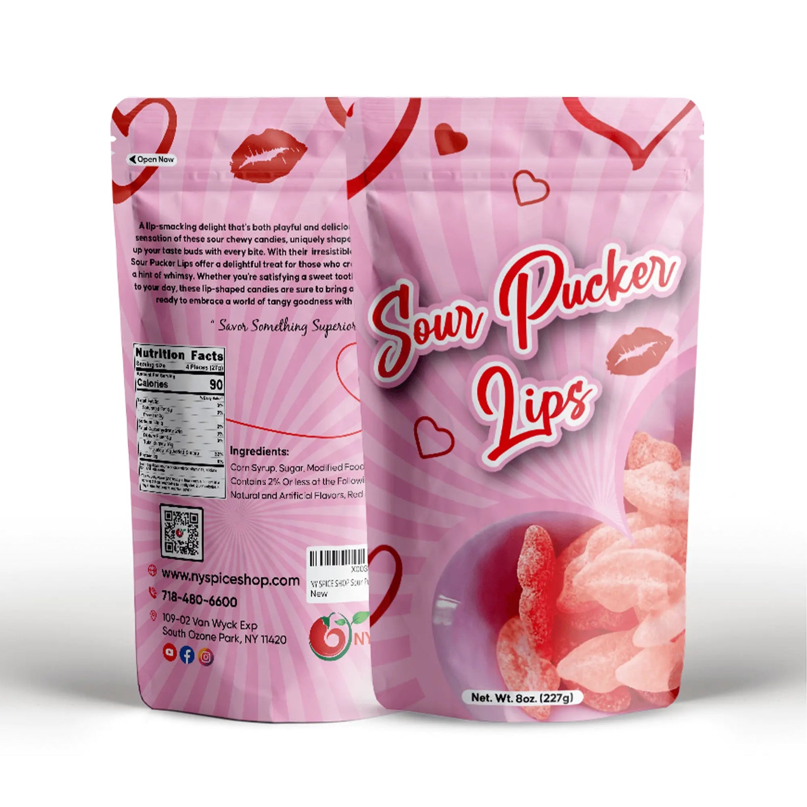 Sour Pucker Lips - Gummy Sour Pucker Lips NY Spice Shop - Buy Online