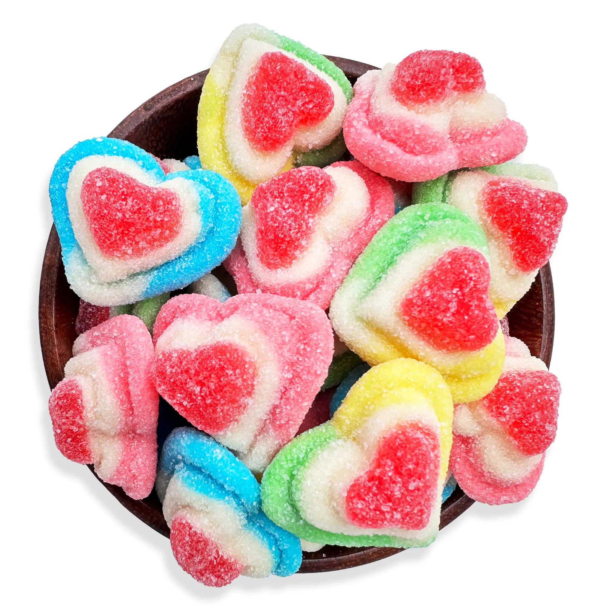 Rainbow Triple Layer Gummy Hearts - NY Spice Shop - Buy Gummies Online