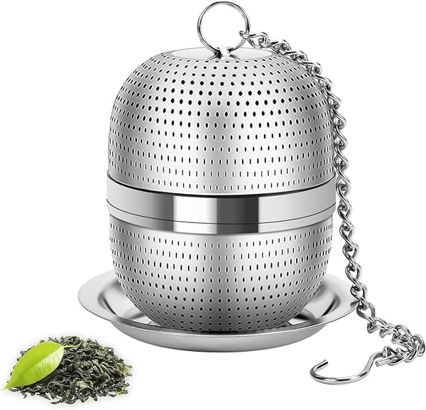 Tea Ball Infuser with Drip Tray - NY Spice Shop
