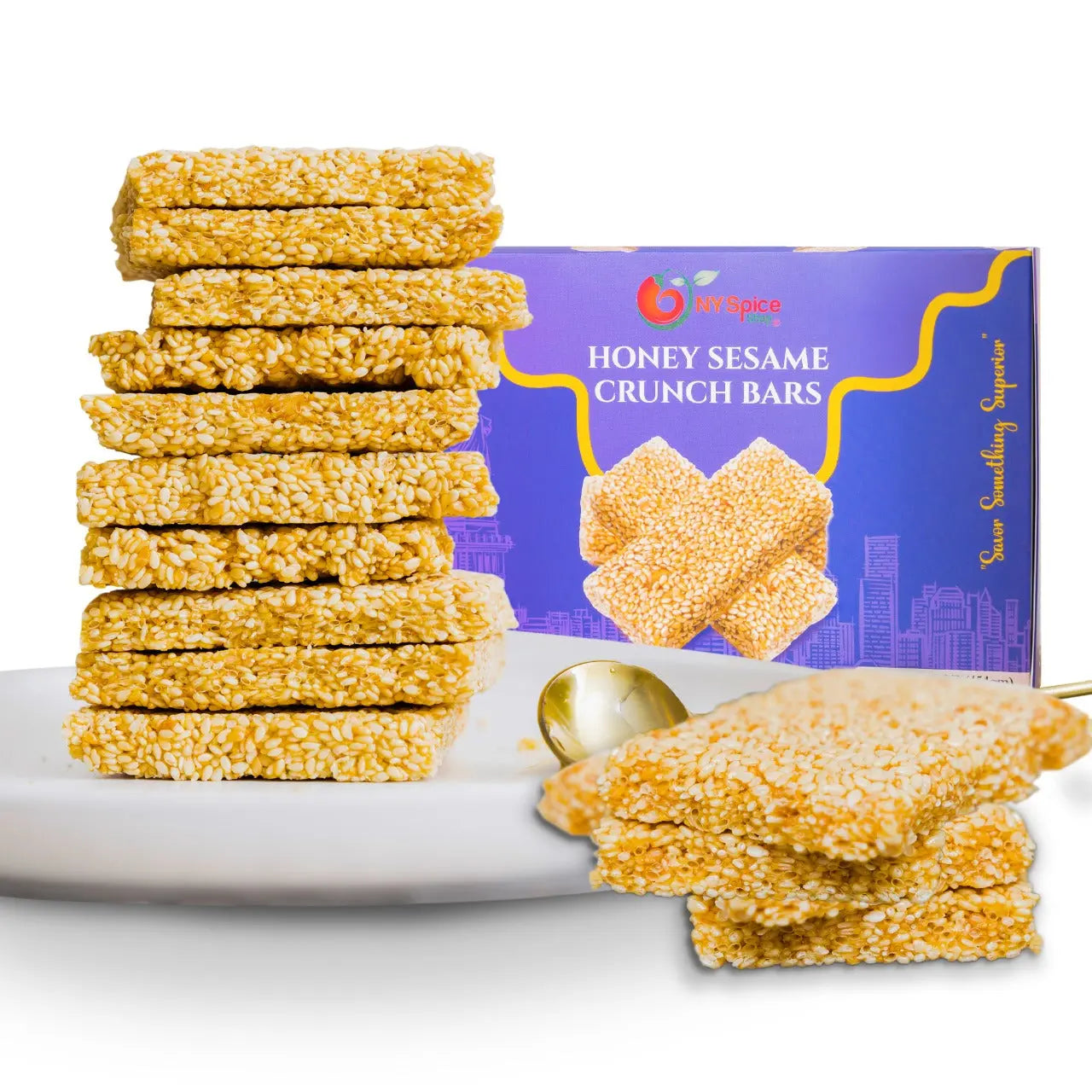 Honey Sesame Crunch Bars - NY Spice Shop - Buy Honey Sesame Bars